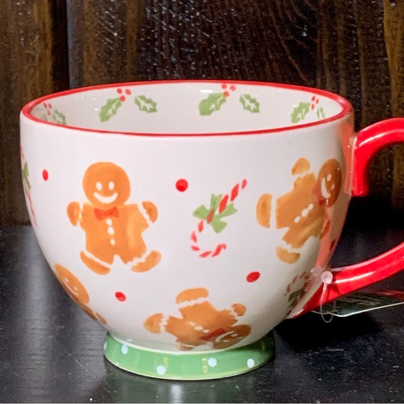 Dining | Gingerbread Man 15oz Ceramic Christmas Mug Sleigh Bell Bistro ...